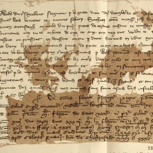 Antique Print Showing an Ancient IOU. Letters Obligatory by the Black ...