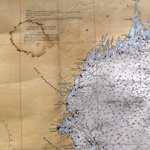 1965 Large Map of Cape Sable to Cape Hatteras Massachusetts, Nova ...