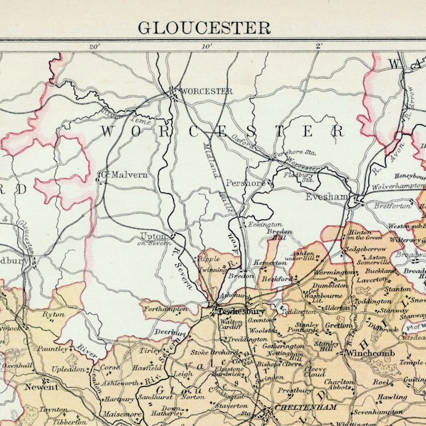 Old Map of Gloucester - Etsy UK