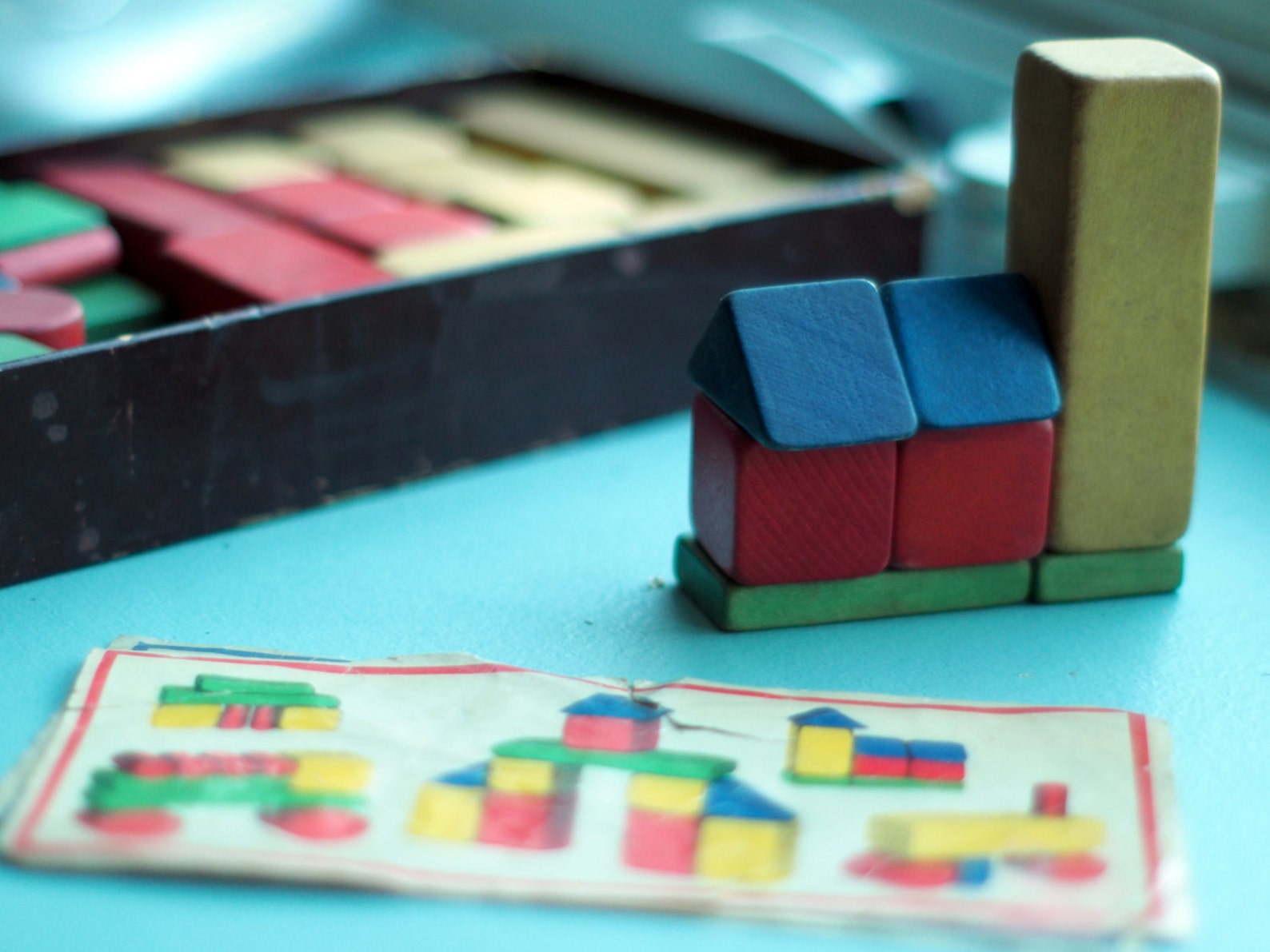 40-pc. Pre-1950s Vintage Building Blocks Set Retro Wooden | Etsy