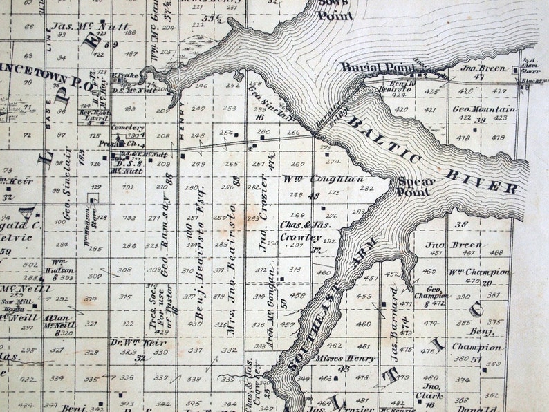 1880 Rare Vintage Map of Princetown Royalty Prince County - Etsy