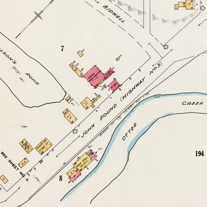 Vintage Map of Tillsonburg, Ontario - 1954 Fire Insurance Map - Sheet 7 ...