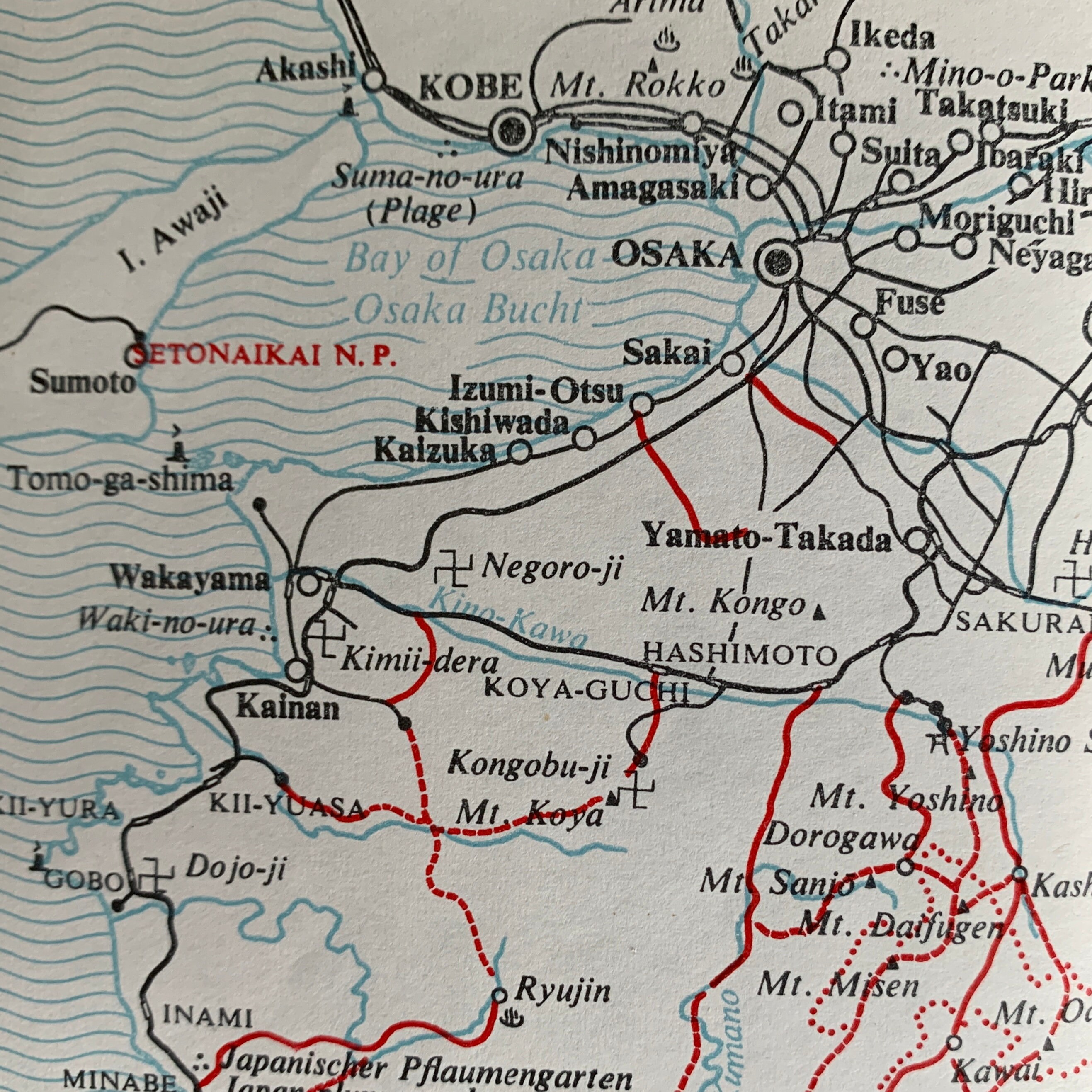 1965 Vintage Map of the Kii Peninsula Japan - Etsy Australia