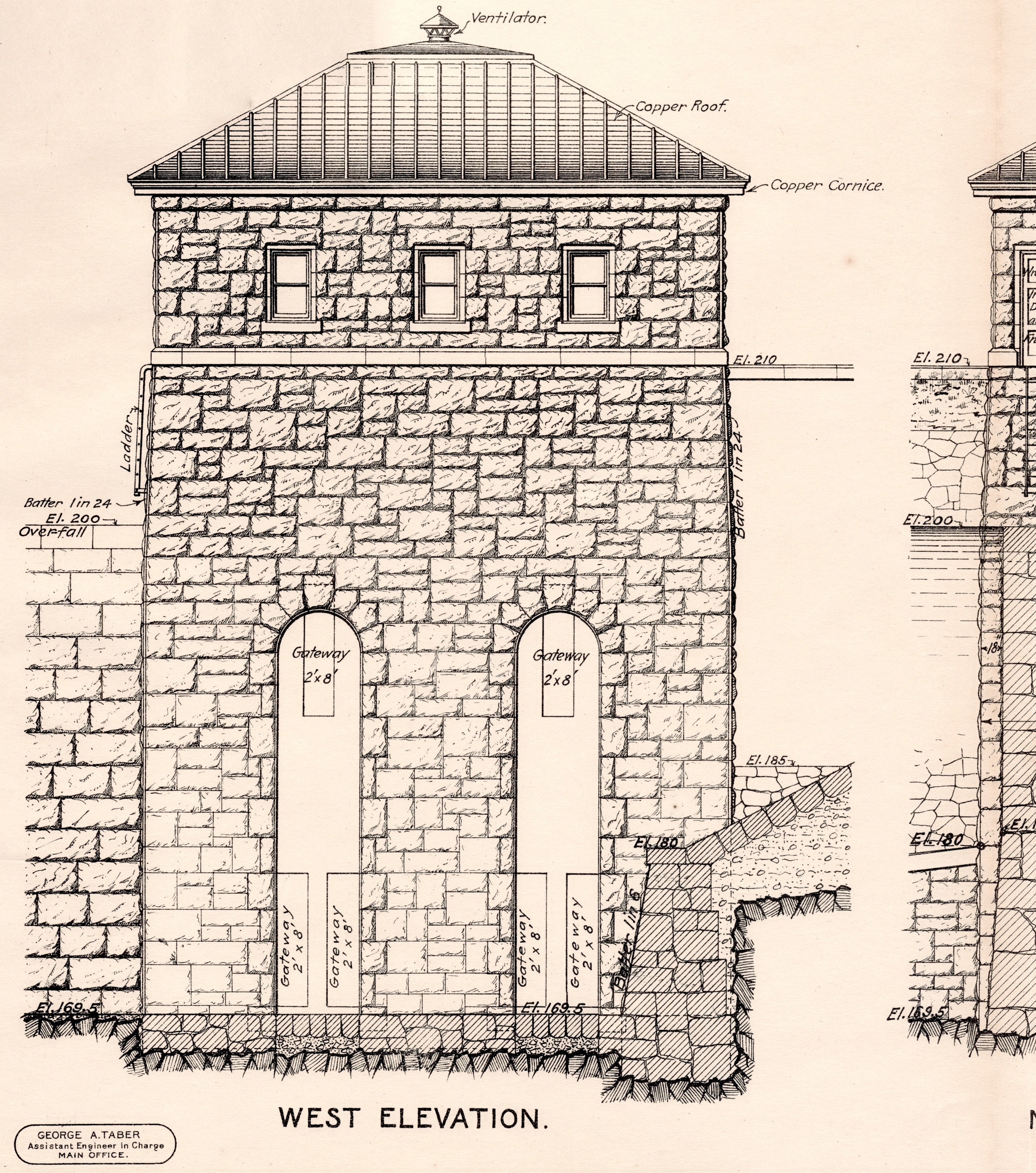 Antique Print of the Muscoot Dam Gate House - Westchester, New York ...