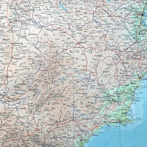 Vintage Map of Southern Spain - Large 1958 Map - Ibiza - Balearic ...