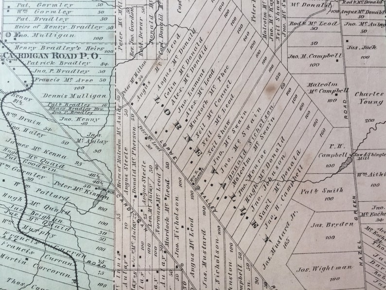 Large Antique Map of Prince Edward Island Lot 51 Lot 52 | Etsy