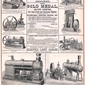 Rare Antique Advertisement for Engines - John Fowler & Co. - Victorian ...