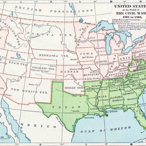 1902 Antique Map Showing Early American History - Century Atlas - No. 2 ...