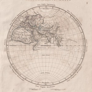 1828 Antique Map of the Ancient World - ORBIS VETERIBUS NOTUS - World ...