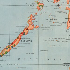 Philippines Minerals Map - RARE Large Vintage 1959 Map - Etsy