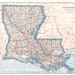 Antique Map of Louisiana - Published 1921 - Etsy