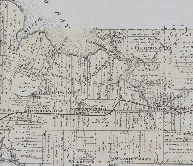 Antique Map of Lot 19, Prince Edward Island - Prince County, PEI - 1880 ...