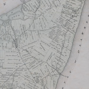 1880 Antique Handcoloured Map of Prince Edward Island Lot 1 Prince ...