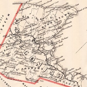 Antique Map of Antigonish, Nova Scotia 1895 Electoral Map It's Where ...
