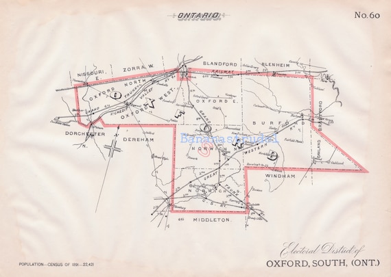 Oxford County Ontario Map