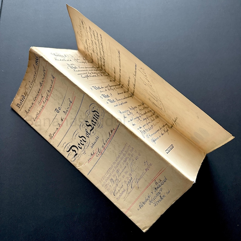 1886 Antique Indenture Deed of Land on Carling Street, London, Ontario ...