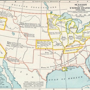1902 Antique Map Showing Early American History - Century Atlas - No. 2 ...