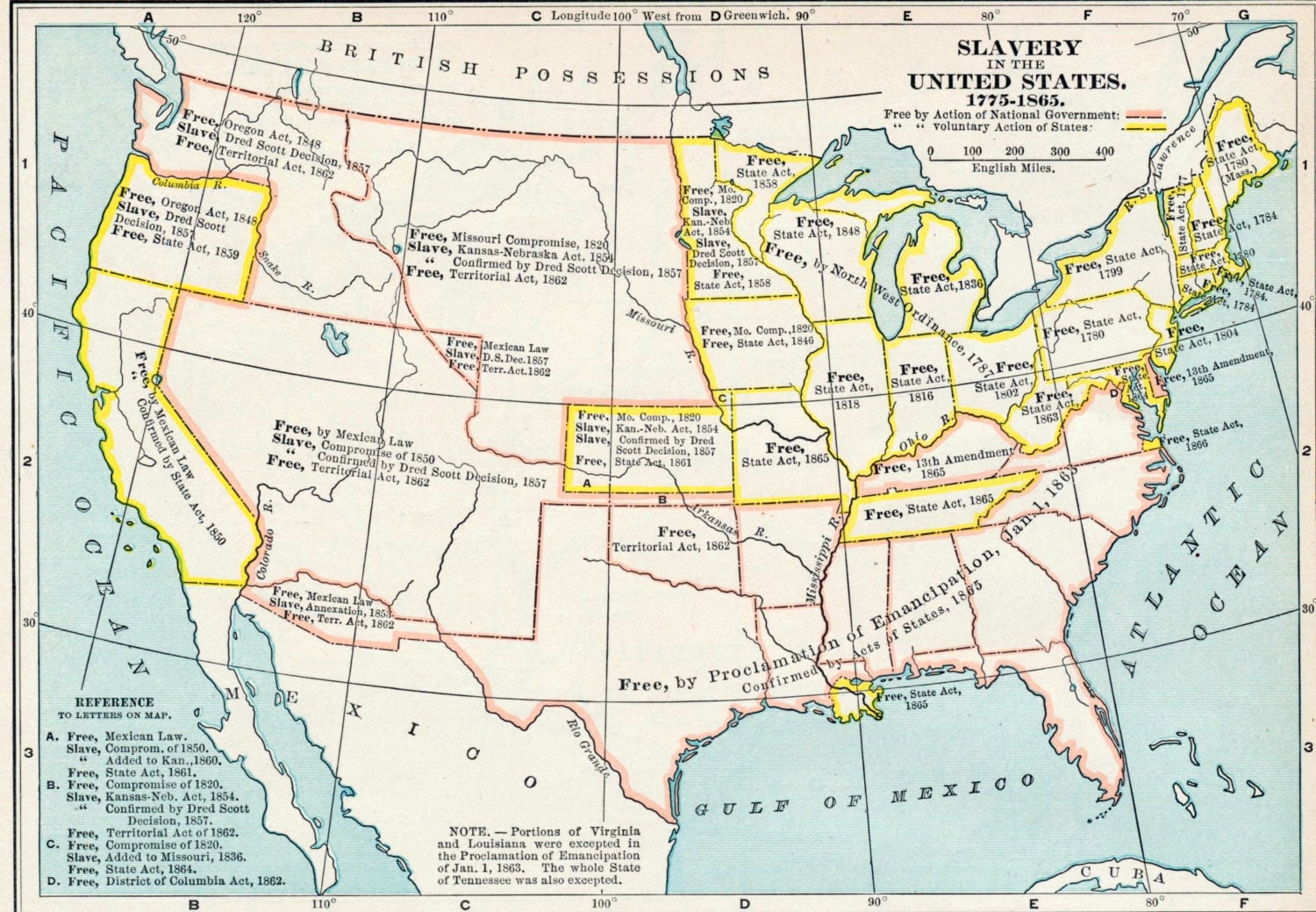 1902 Antique Map Showing Early American History Century - Etsy