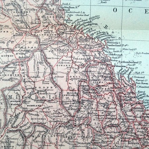 1901 Antique Map of Queensland, Australia - Etsy