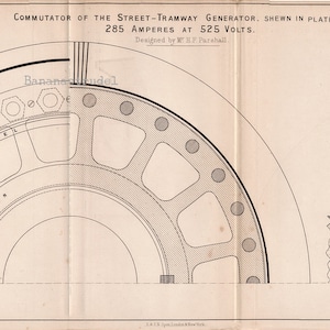 Antique Print of Commutator of Street-tramway Generator - 1896 ...