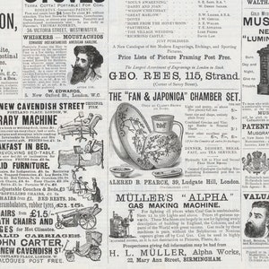 Page of Victorian Advertisements - Back-to-back Ad Pages From 1890 ...