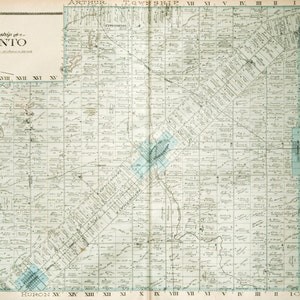 1906 Rare Large Vintage Map of Minto Township, Wellington County ...