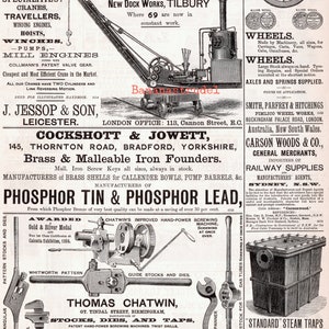 Page of Antique Advertisements for Cranes, Steam Traps, Etc ...