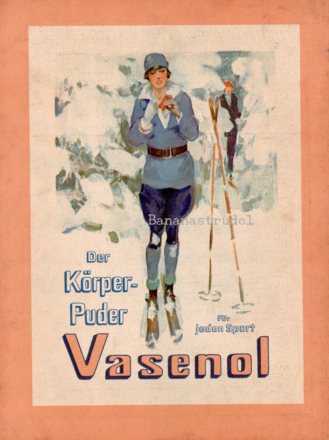 Antique Advertisement for Vasenol Body Powder 1926 German Ad - Etsy
