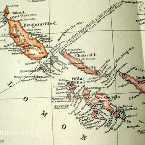Antique Map of Papua New Guinea - Kaiser Wilhelm Land - Bismarck ...