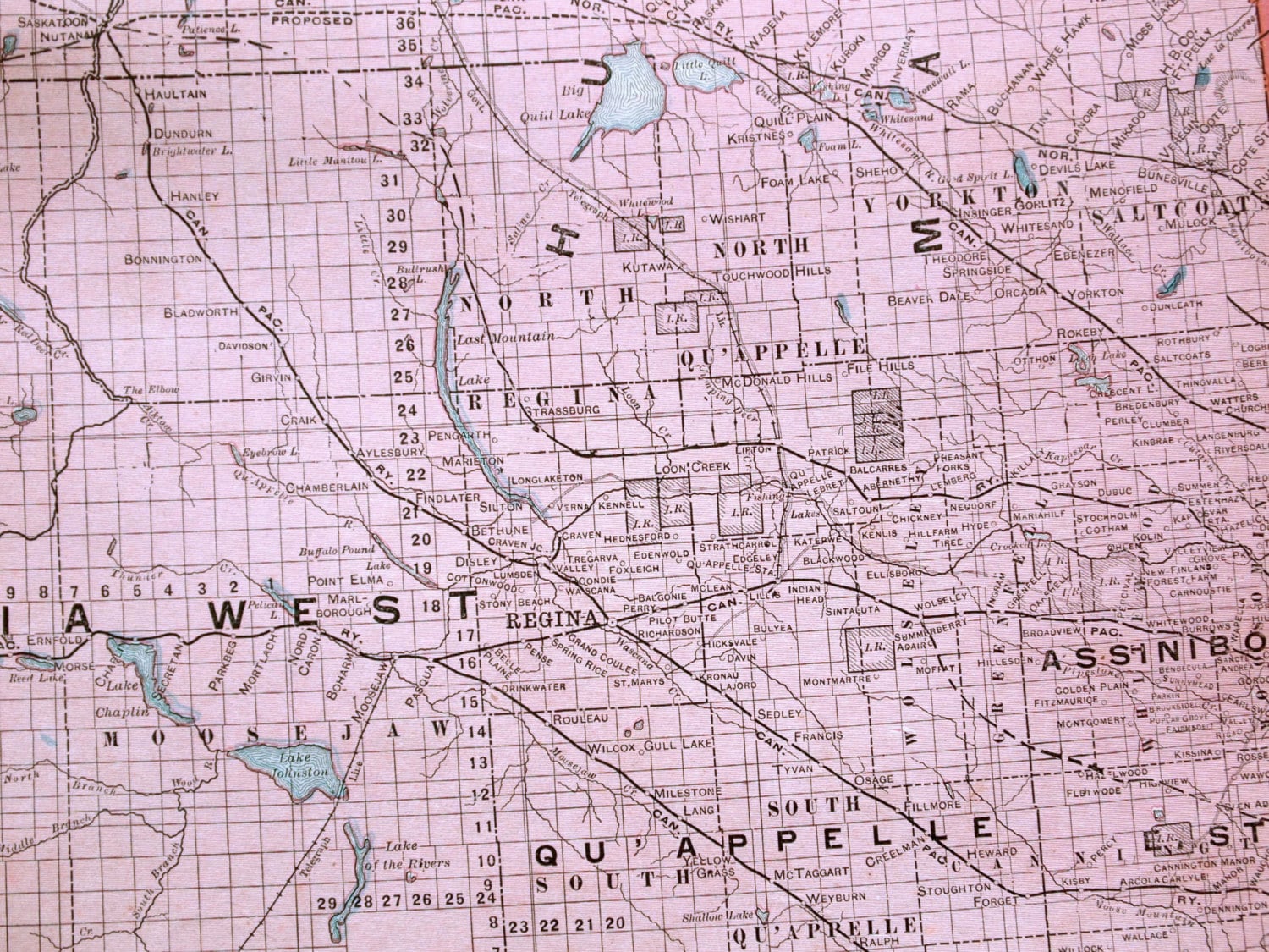 Antique Map of Alberta and Saskatchewan 1906 Rare Large Map | Etsy