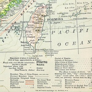1902 Antique Map of China, Eastern Part - Antique China Map - Century ...