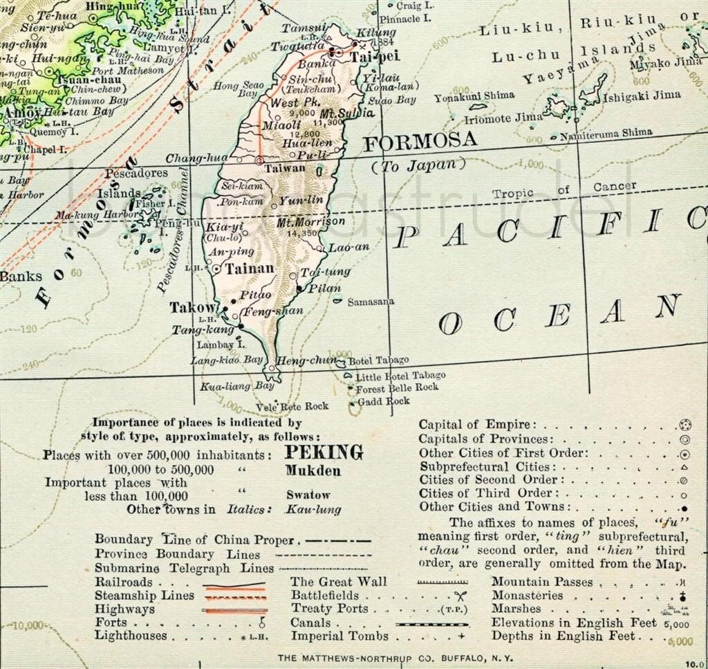 1902 Antique Map of China, Eastern Part - Antique China Map - Century ...