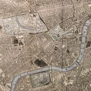 1892 Large Antique Map of London, England - Etsy