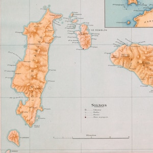 1900 Rare Antique Map of Romblon, Philippines - Sibuyan - Tablas ...
