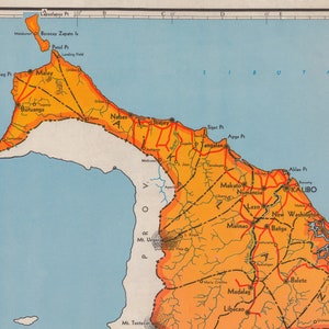 Capiz and Aklan, Philippines - RARE Large Vintage 1959 Map - Roxas City ...