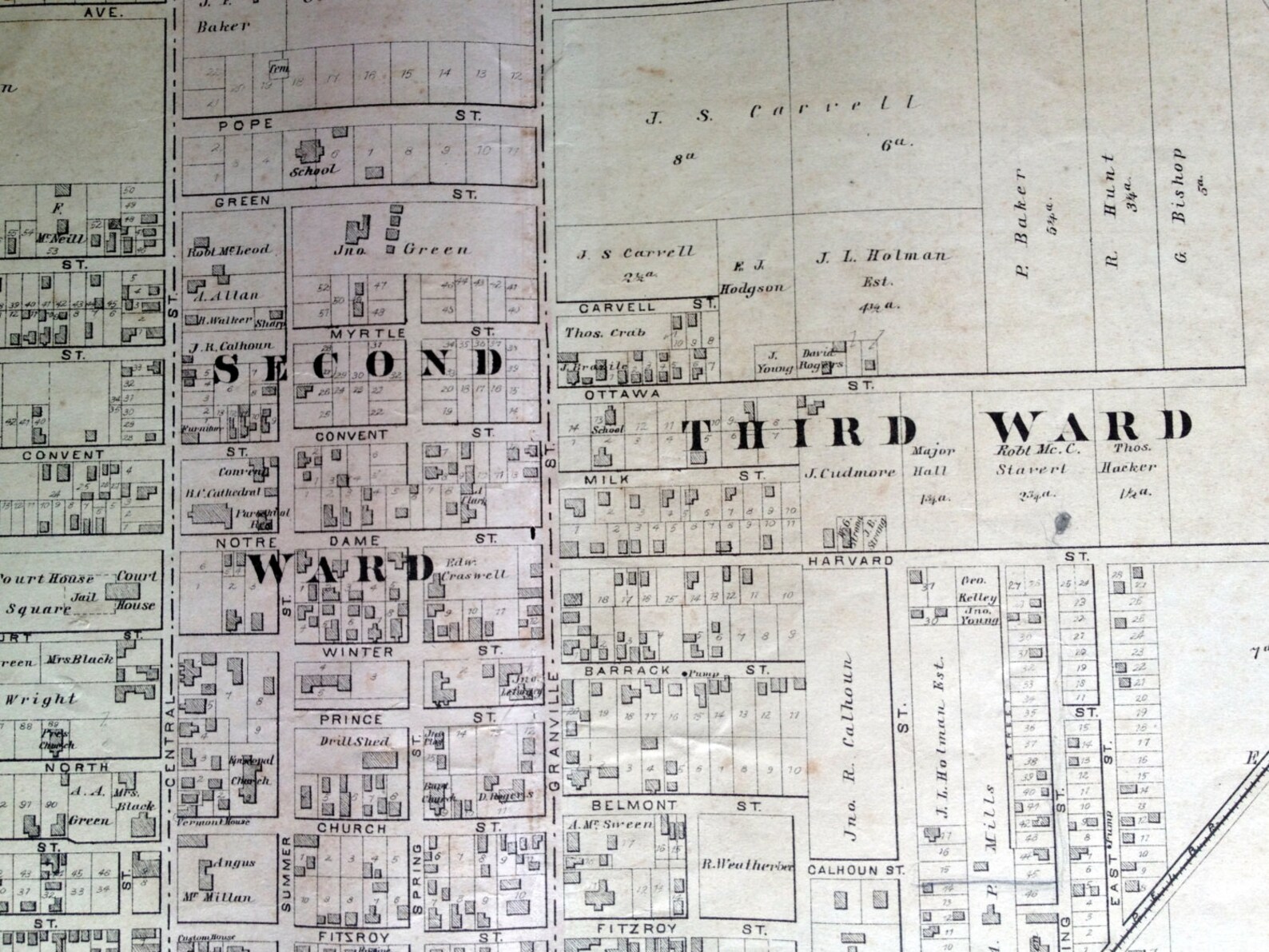 1880 Large Rare Vintage Map of Summerside PEI Vintage City | Etsy
