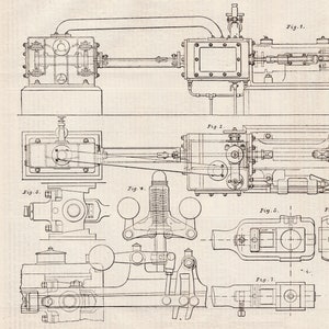 Antique Print of a Compound Condensing Engine - 1878 Engineering ...