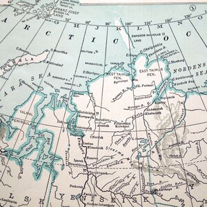 1919 Antique Map of Northern Asia, Showing Siberia, Mongolia, and Japan ...