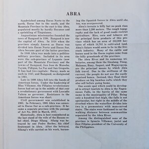 1959 Large Rare Vintage Map of Abra, the Philippines - Bangued - La Paz ...