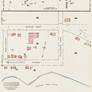 Vintage Map of Tillsonburg, Ontario - 1954 Fire Insurance Map - Sheet 3 ...