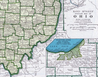 1950s Postcard Map of Ohio With Special Roger W Tracy - Etsy