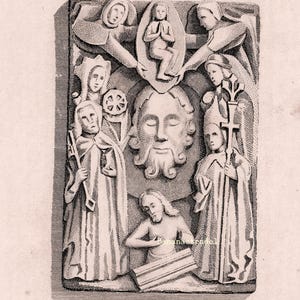 The Face of Christ - Vernicle - Antique Print From 1843 - Etsy