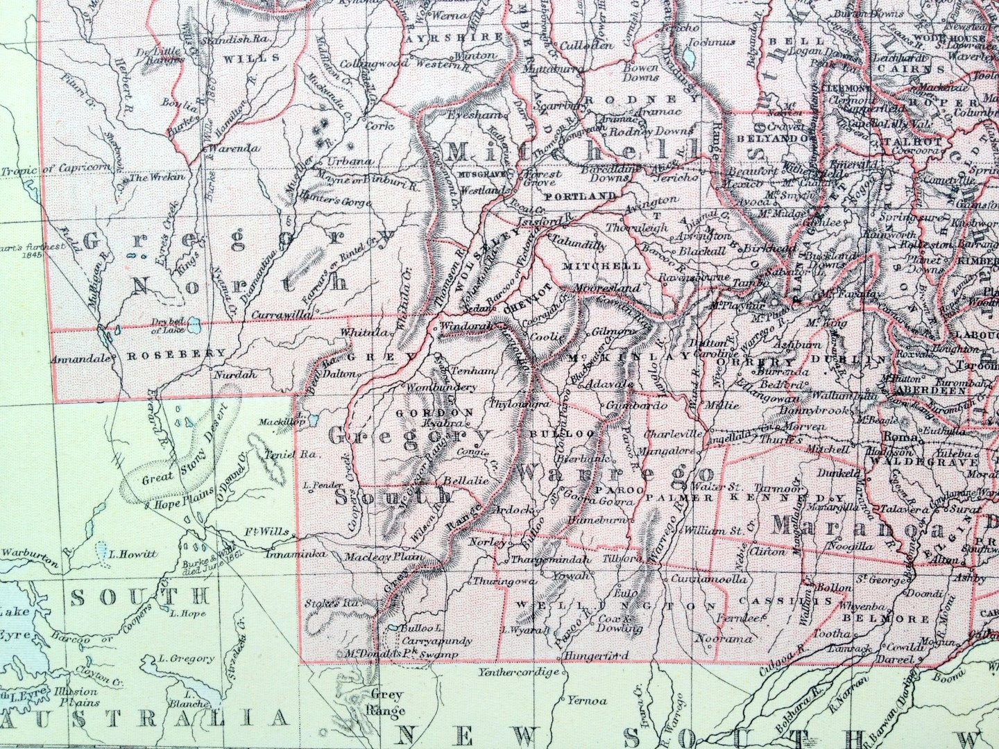 1901 Antique Map of Queensland, Australia - Etsy