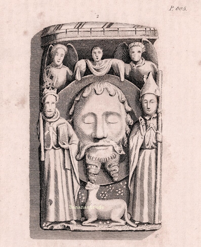 The Face of Christ - Vernicle - Antique Print From 1843 - Etsy