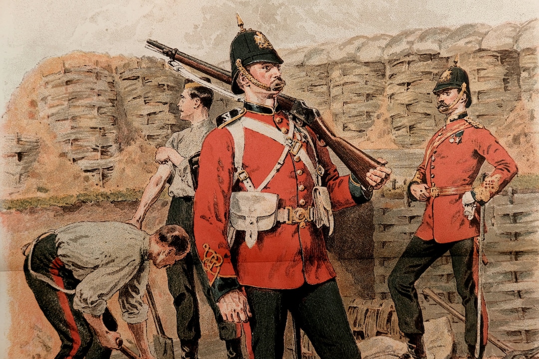 1890 Large Antique Print of the Royal Engineers - Military Uniforms - Etsy