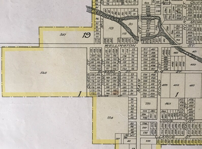 1906 Rare Large Antique Map of Drayton Wellington County - Etsy