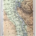 1890 German Vintage Map of the Cairo and the Pyramid Fields - Antique ...