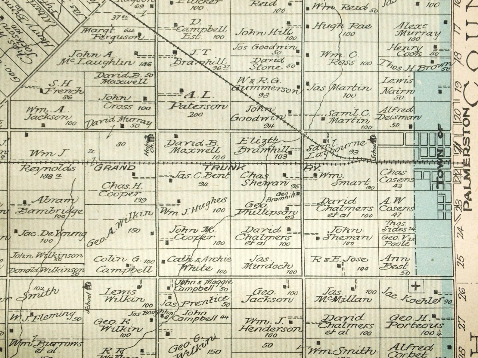 1906 Rare Large Vintage Map of Minto Township Wellington | Etsy
