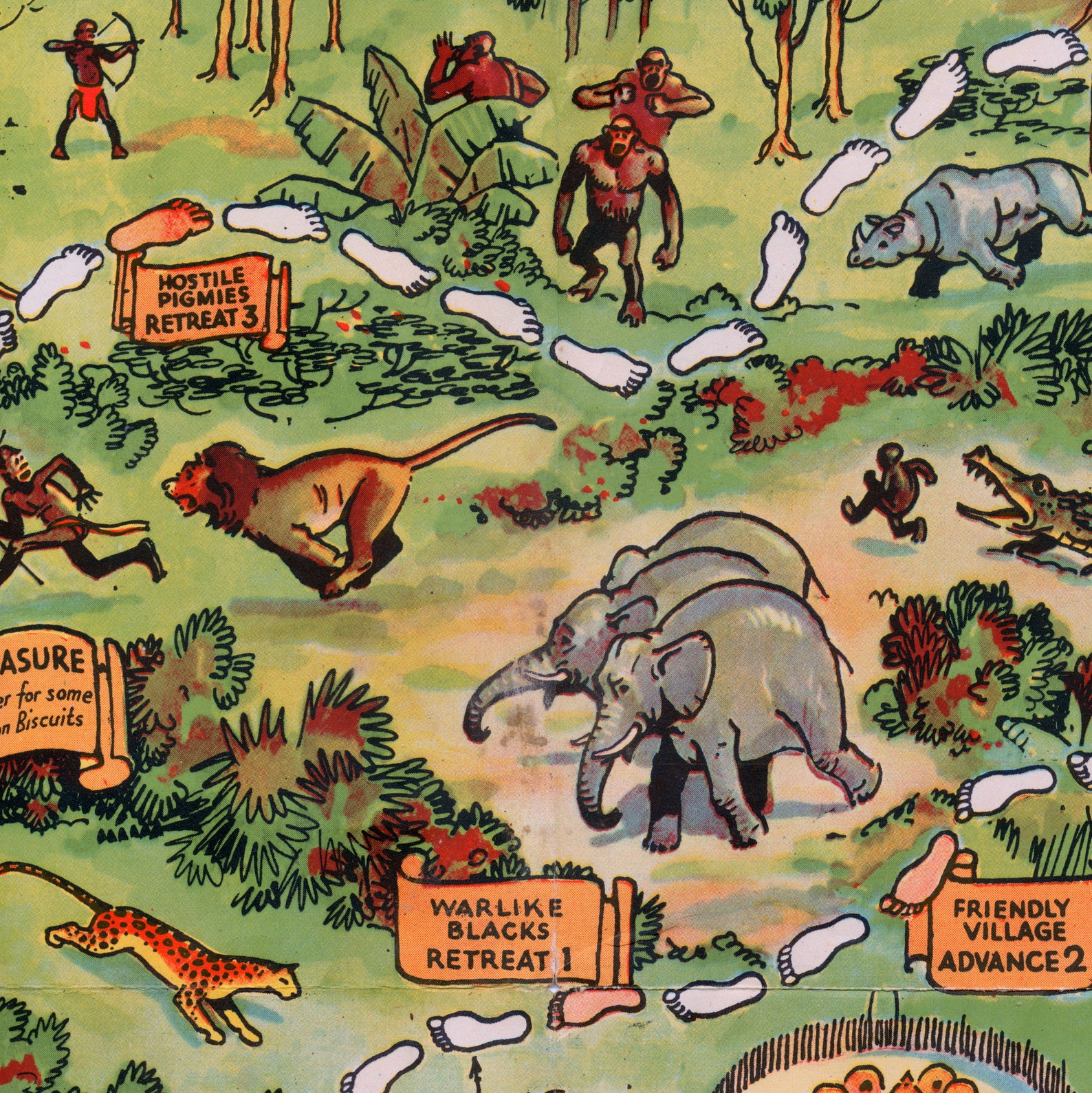 1933 Antique Tarzan Jungle Map Poster-sized Game Map | Etsy