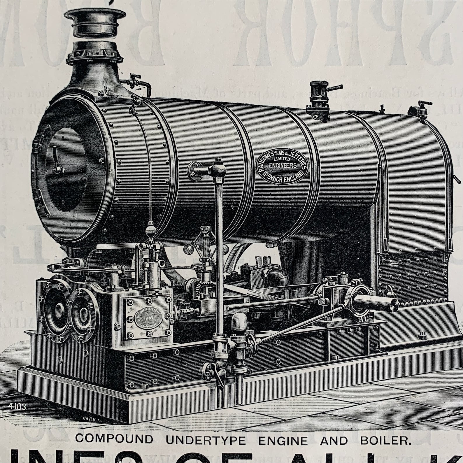 1889 Rare Antique Advertisement for Engines of All Kinds | Etsy